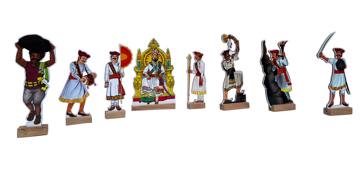 Mavale (मावळे) Cutouts with Wooden base - For Diwali Fort Decoration ...
