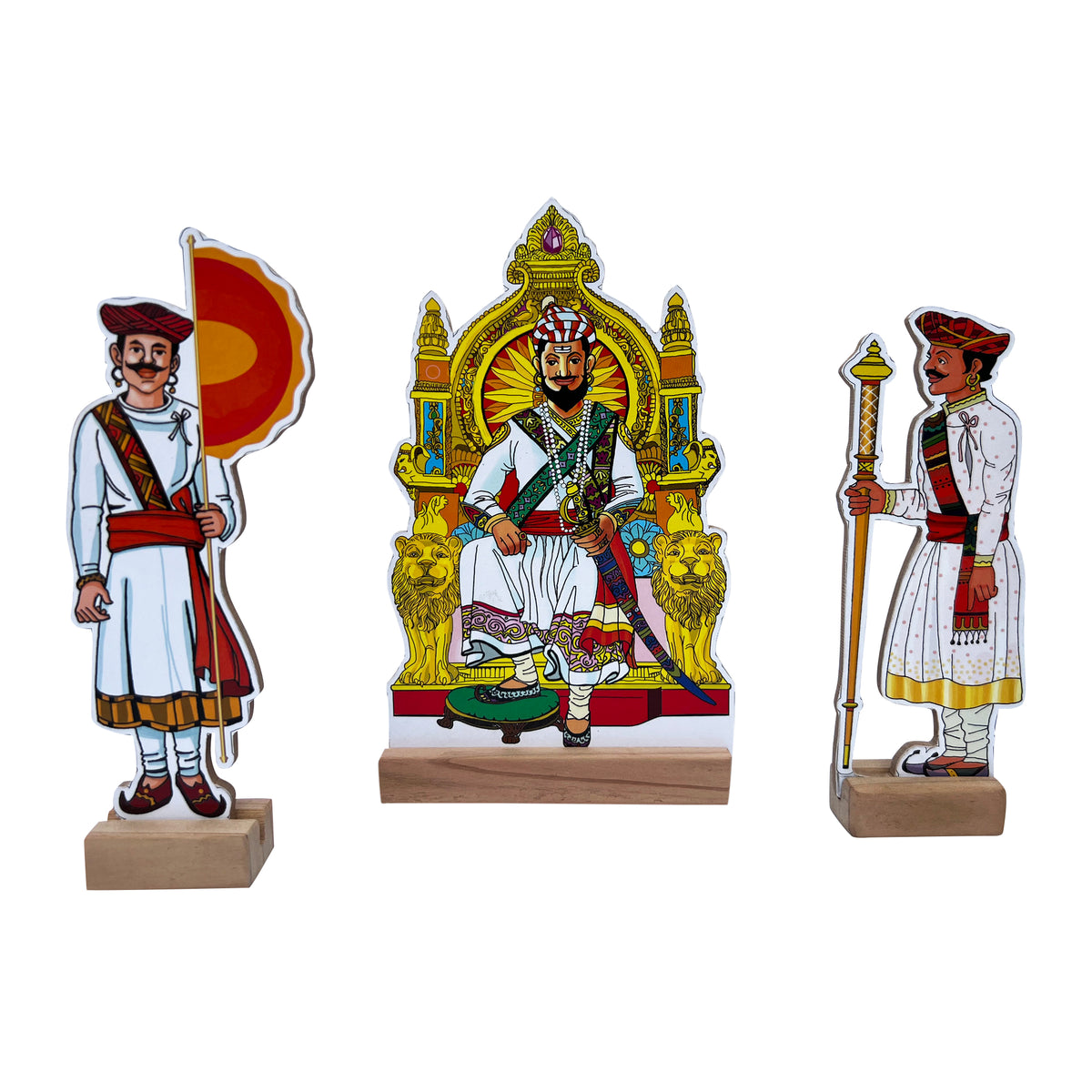 Mavale (मावळे) Cutouts with Wooden base - For Diwali Fort Decoration ...